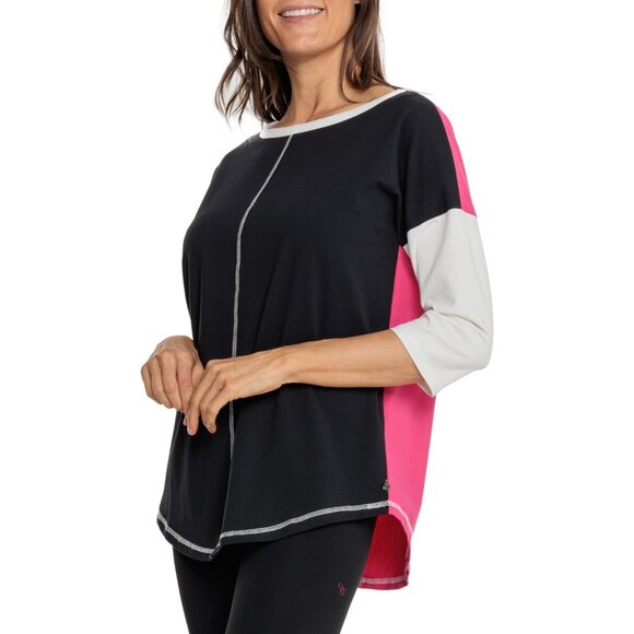 neon buddha | Tops | New Neon Buddha Playful Shirt 34 Sleeve Black Pink ...